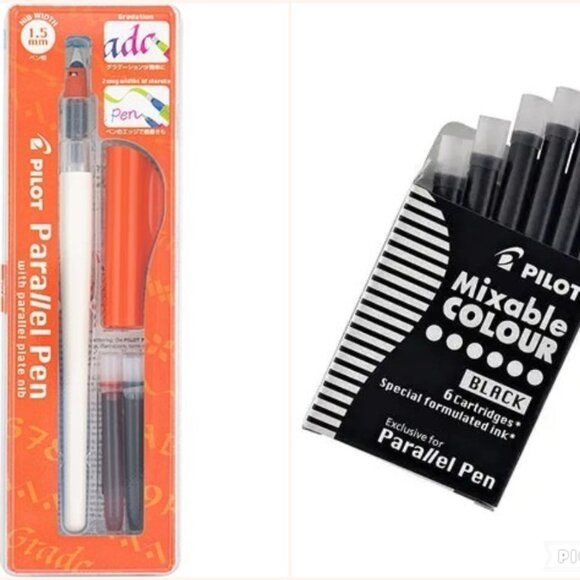 Pilot | Office | Pilot Parallel Pen 2color Blackred 5mm Nib W6 Black ...